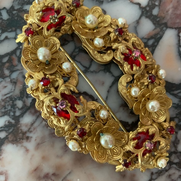 Miriam Haskell | Jewelry | Rare Vintage Huge 35 Miriam Haskell Pearl ...